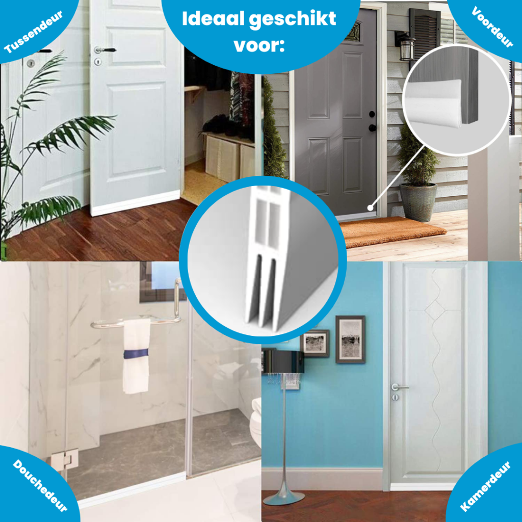 Tochtstrip Wit - 100 CM Lang x 4,5 CM Breed - Bestel Direct Online